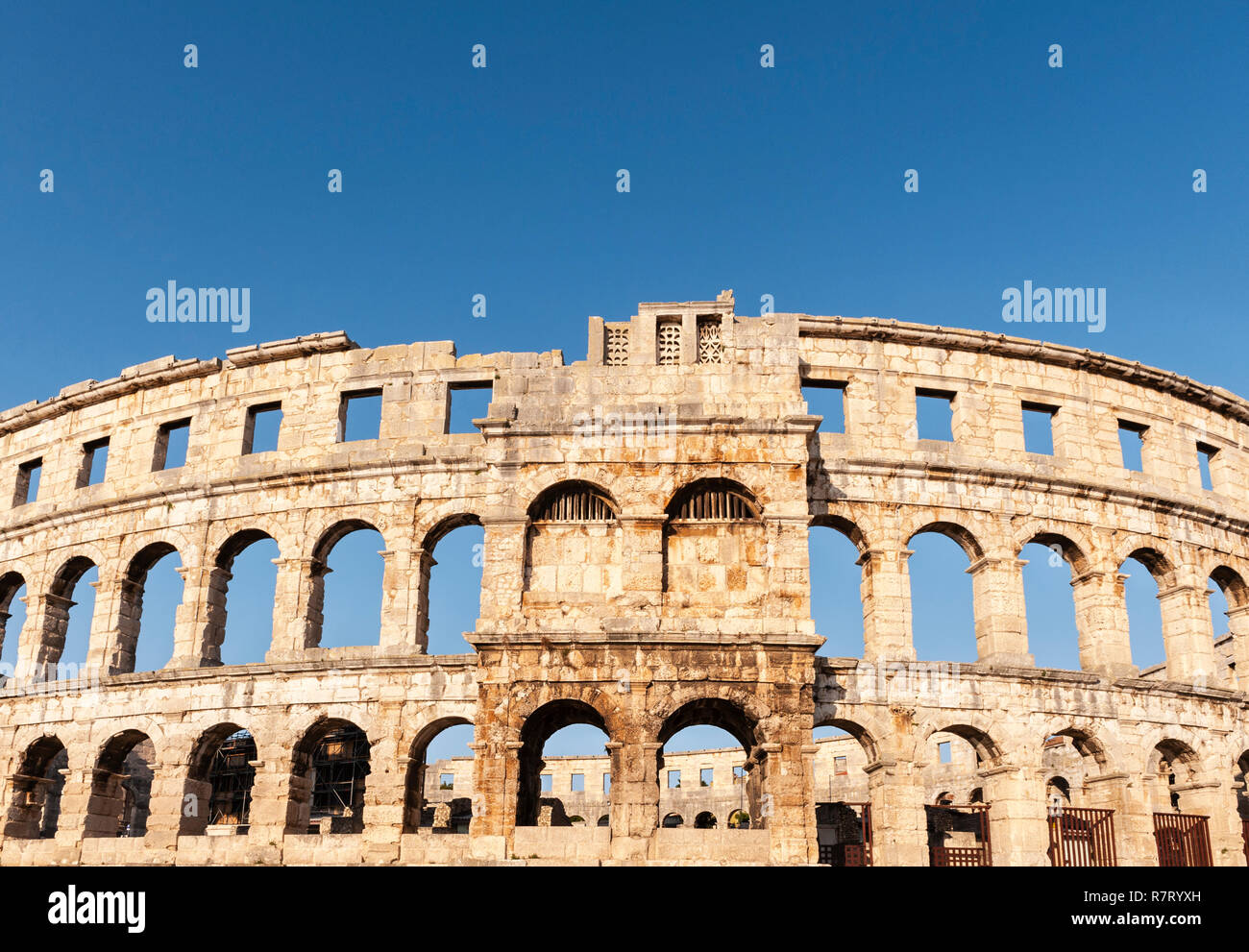Pula, Istria, Croatia. The Pula Arena, a Roman amphitheatre built ...