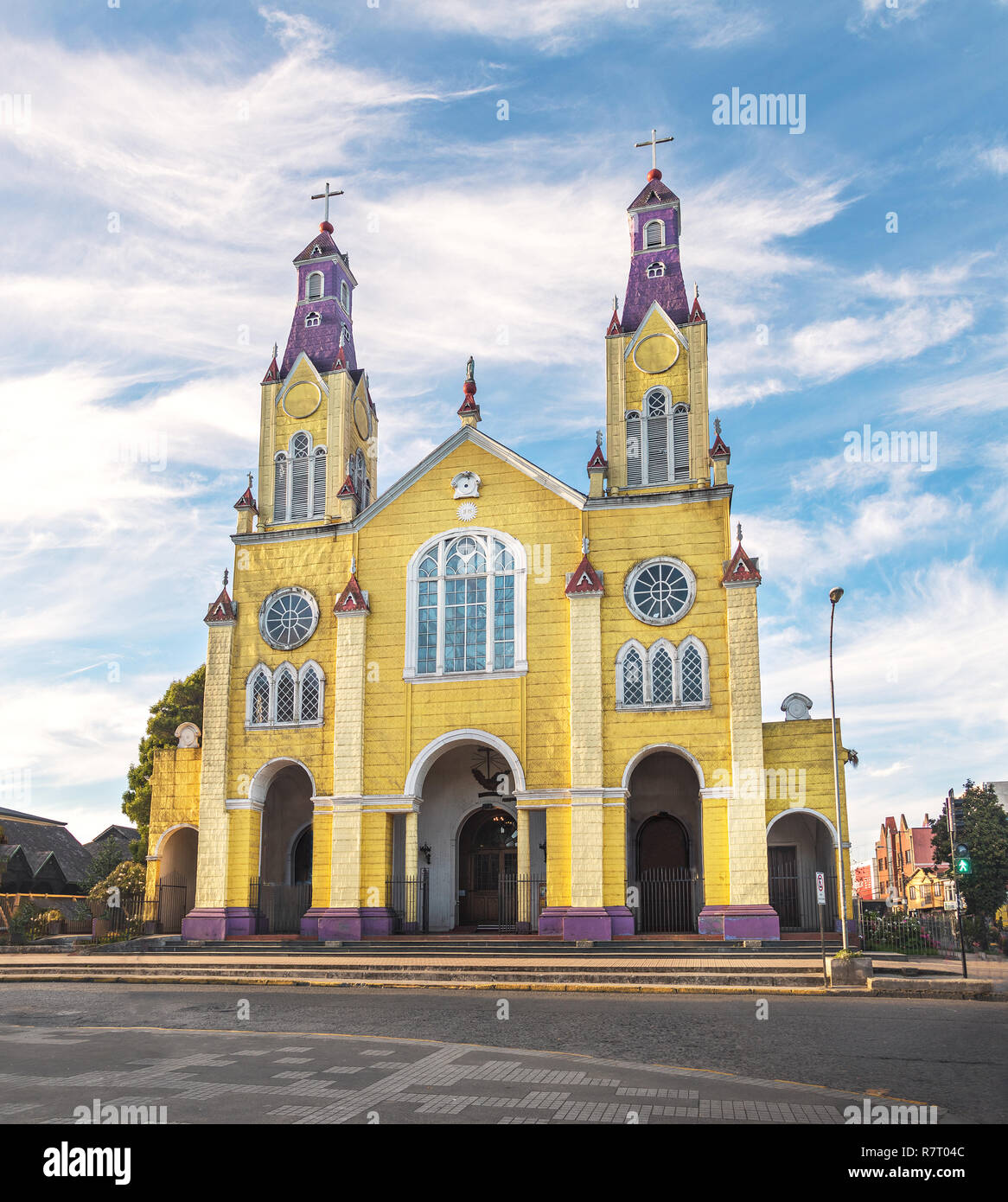 Church of San Francisco at Plaza de Armas Square - Castro, Chiloe ...