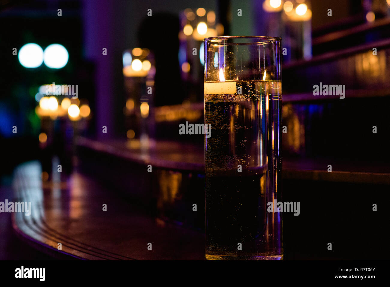 Lighted ladder with candles Stock Photo - Alamy