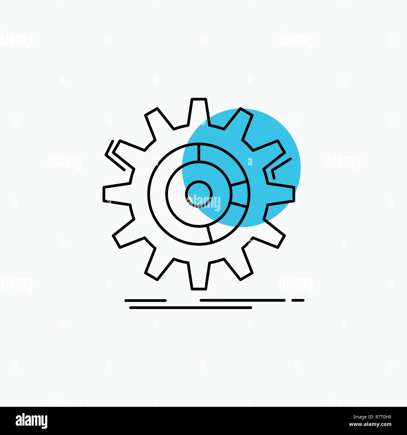 Setting Data Management Process Progress Line Icon Stock Vector Image And Art Alamy