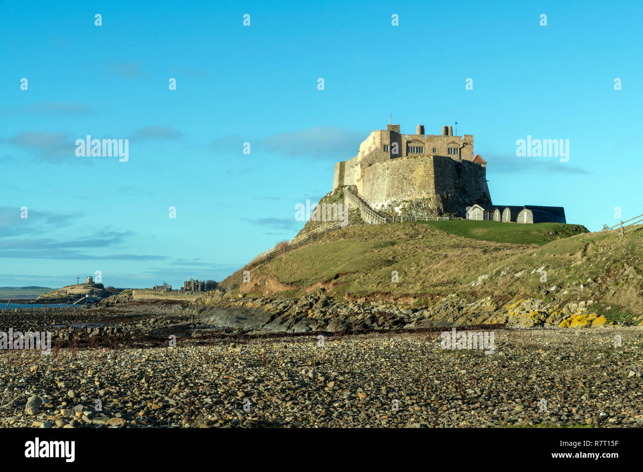 Lindisfarne Castle, Holy Island, Northumberland Stock Photo - Alamy