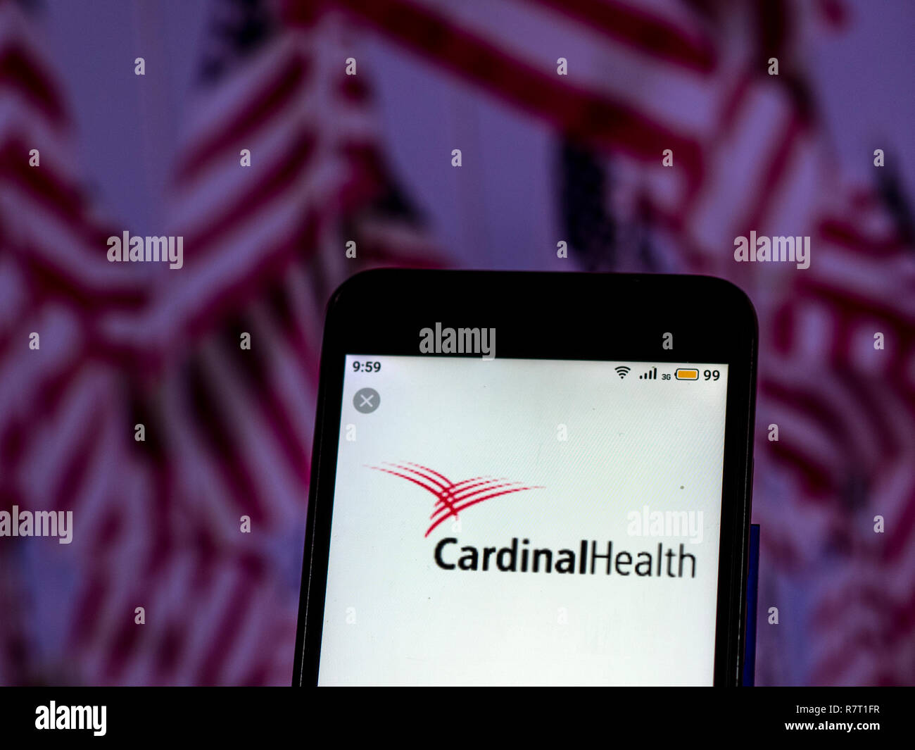 Cardinal Health, Health care company logo seen displayed on smart phone ...