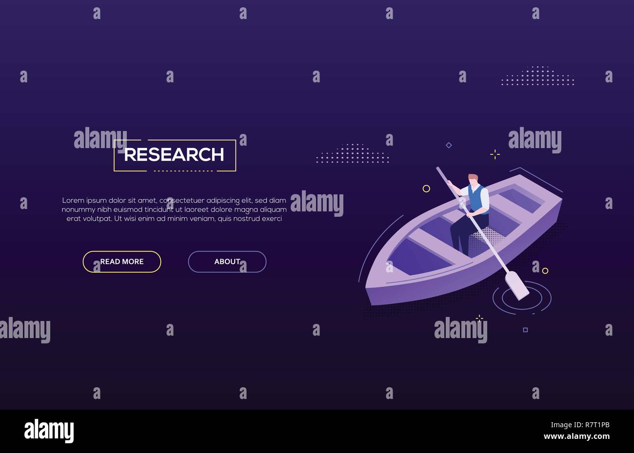 Research concept - modern isometric vector web banner Stock Vector ...