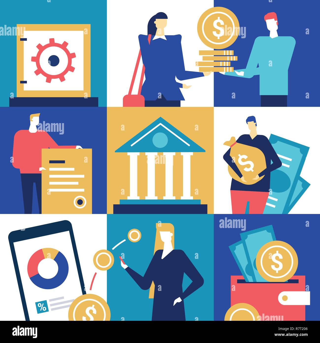 Money operations Stock Vector Images - Alamy