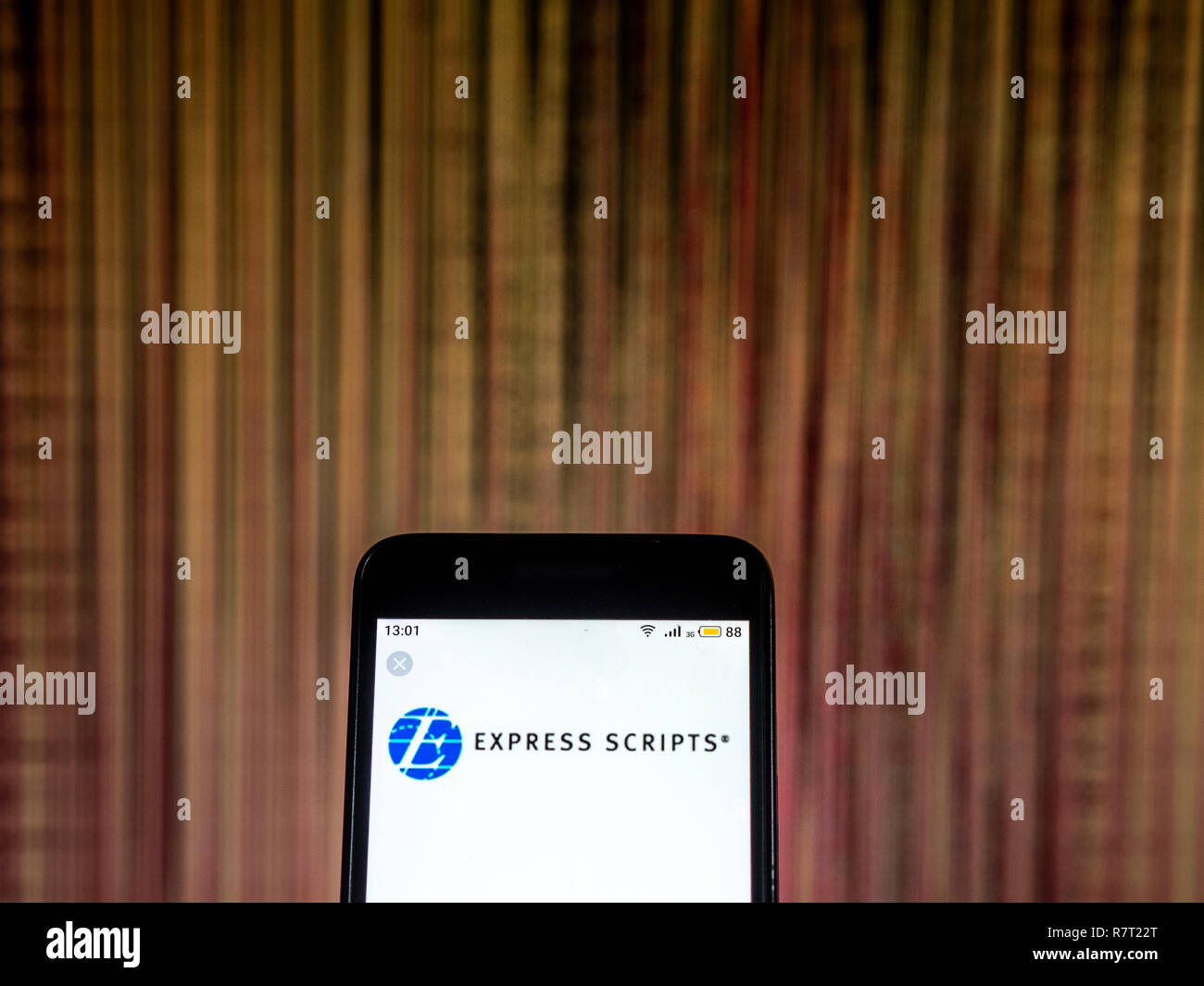 Express Scripts Company logo seen displayed on smart phone Stock Photo ...