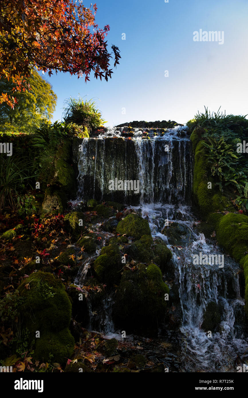 Waterfall and lake at Little Bredy, Dorset Stock Photo - Alamy