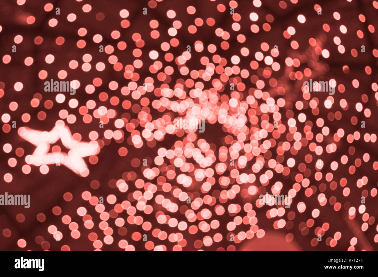 Living Coral color pattern. Abstract blurred background with little ...