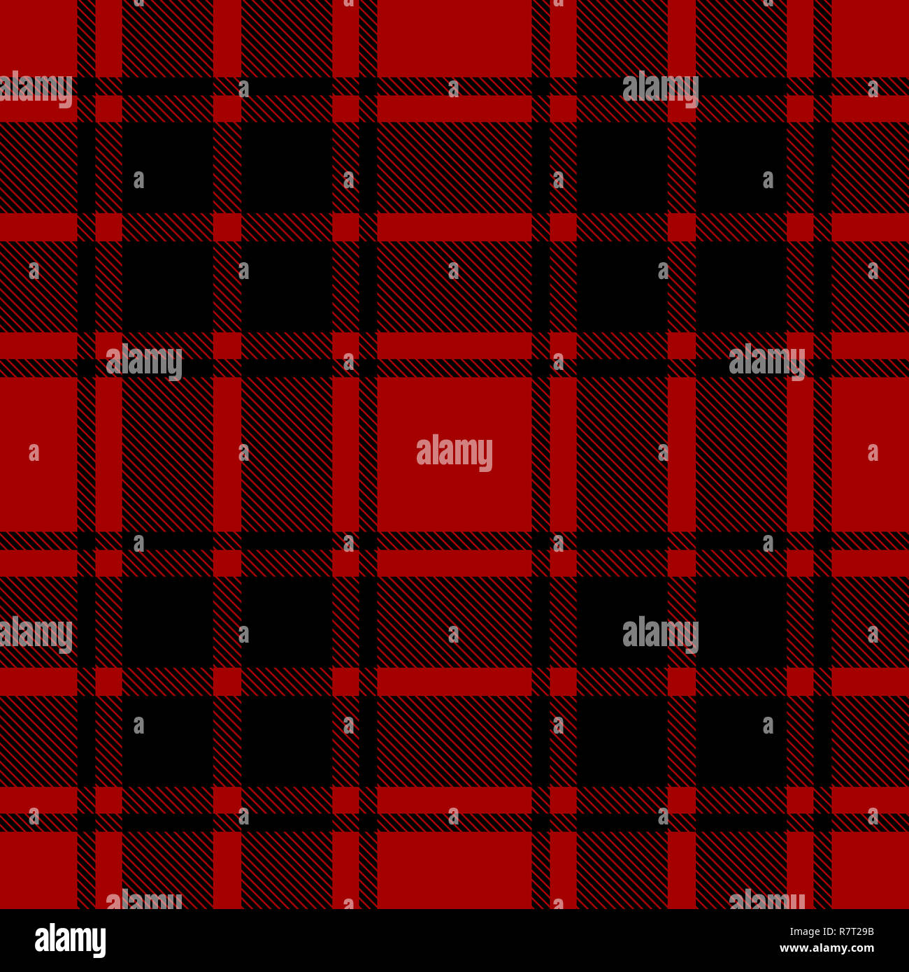 Seamless plaid, tartan, check pattern black and red. Design for ...
