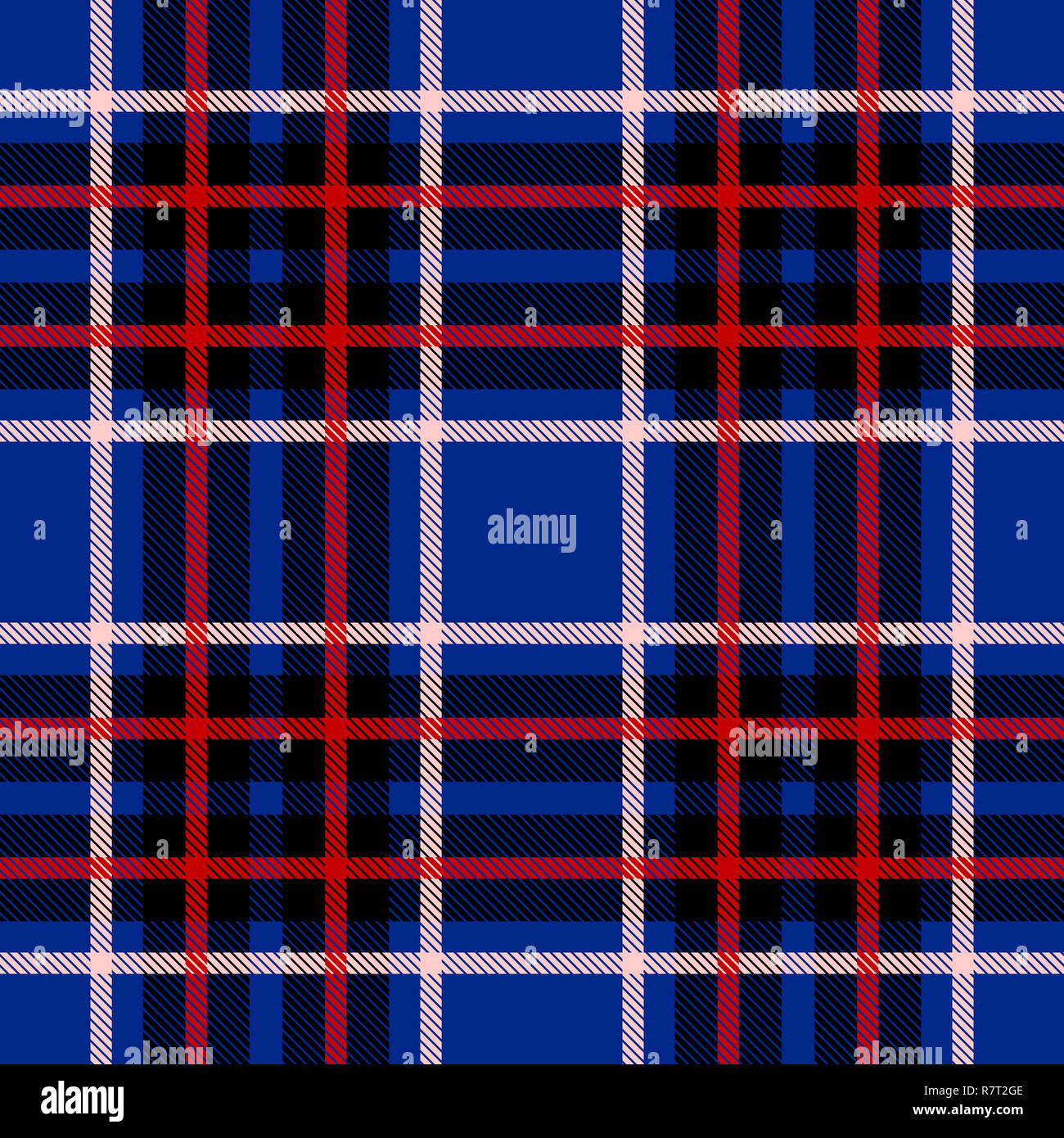 Seamless plaid, tartan, check pattern black, blue and red. Design for ...