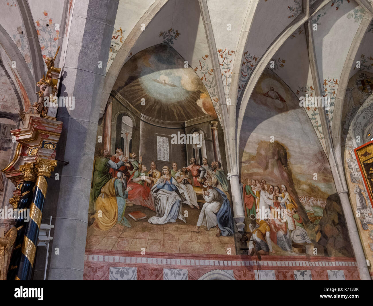 Murals by Adrian Mair , hospice-church of the Holy Spirit in Latsch ...