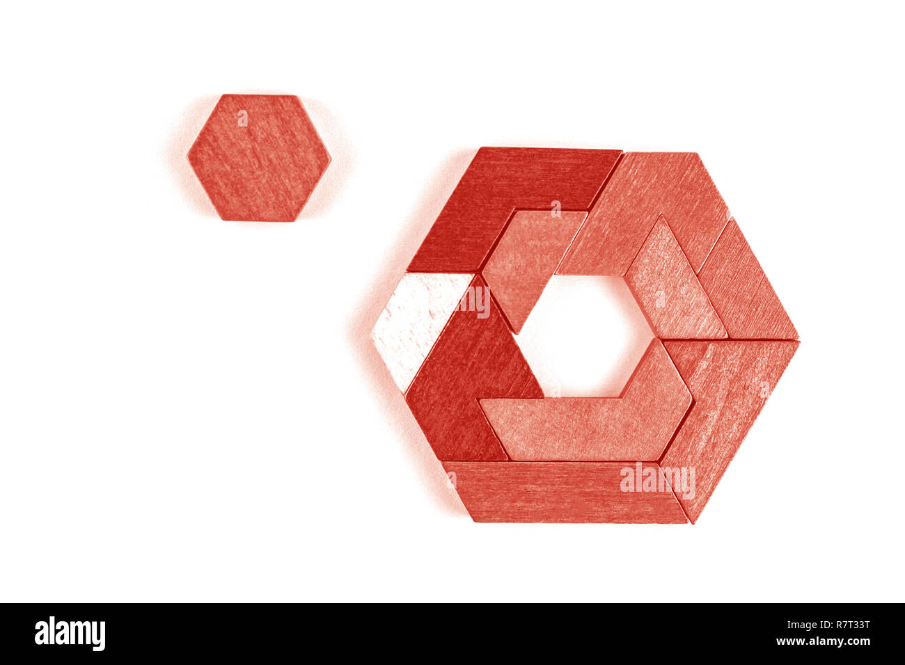 Tangram hexagon hi-res stock photography and images - Alamy