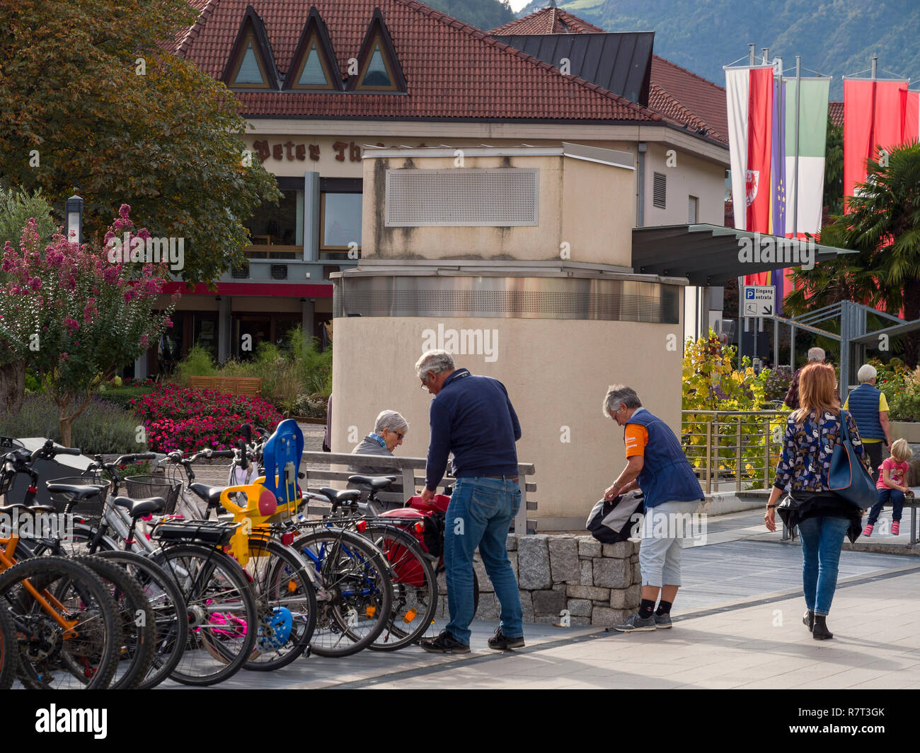 Church Square , Lagundo near Merano, Region South Tyrol-Bolzano, Italy ...
