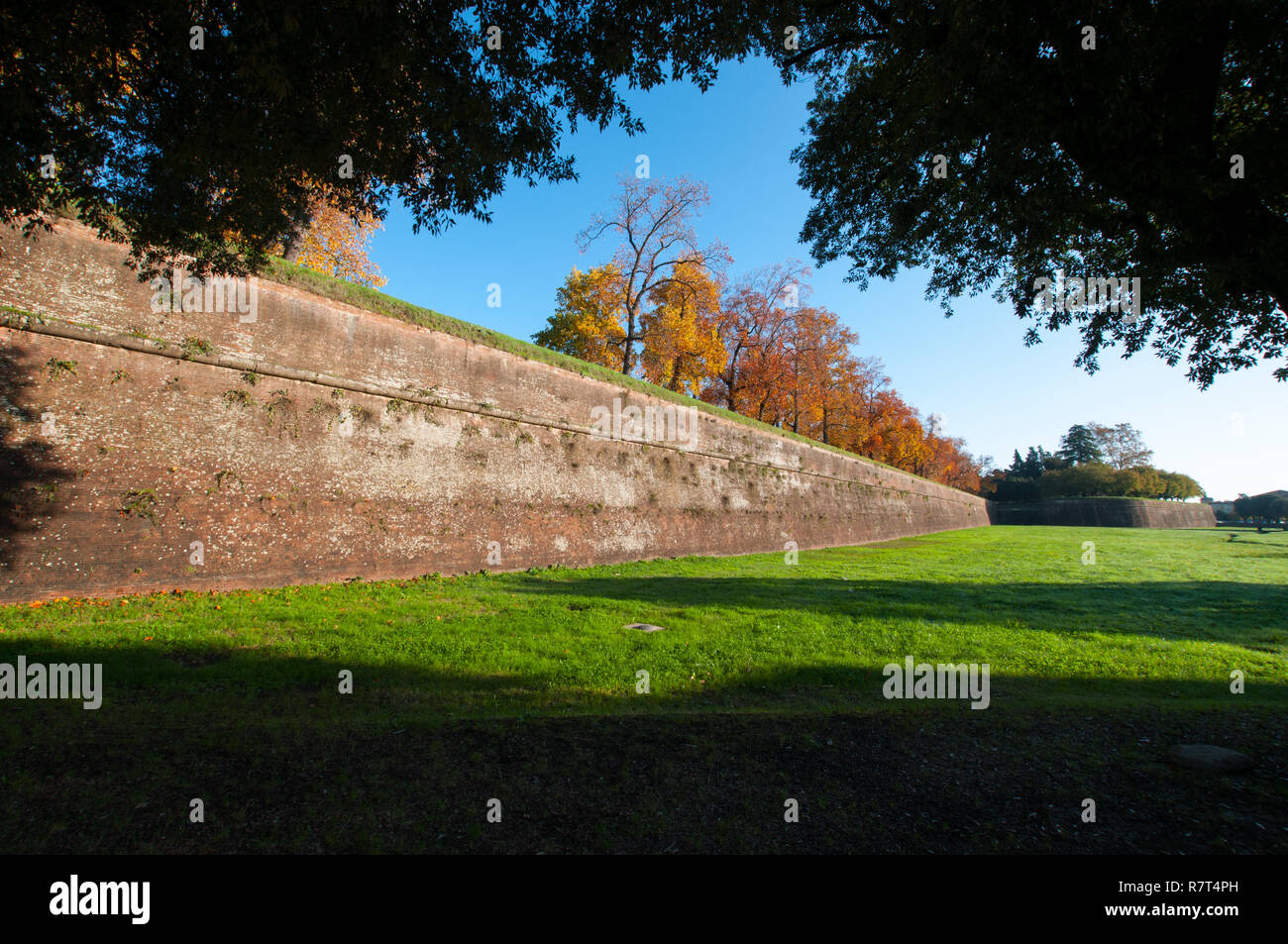 Lucca. The impressive ancient city walls Stock Photo - Alamy