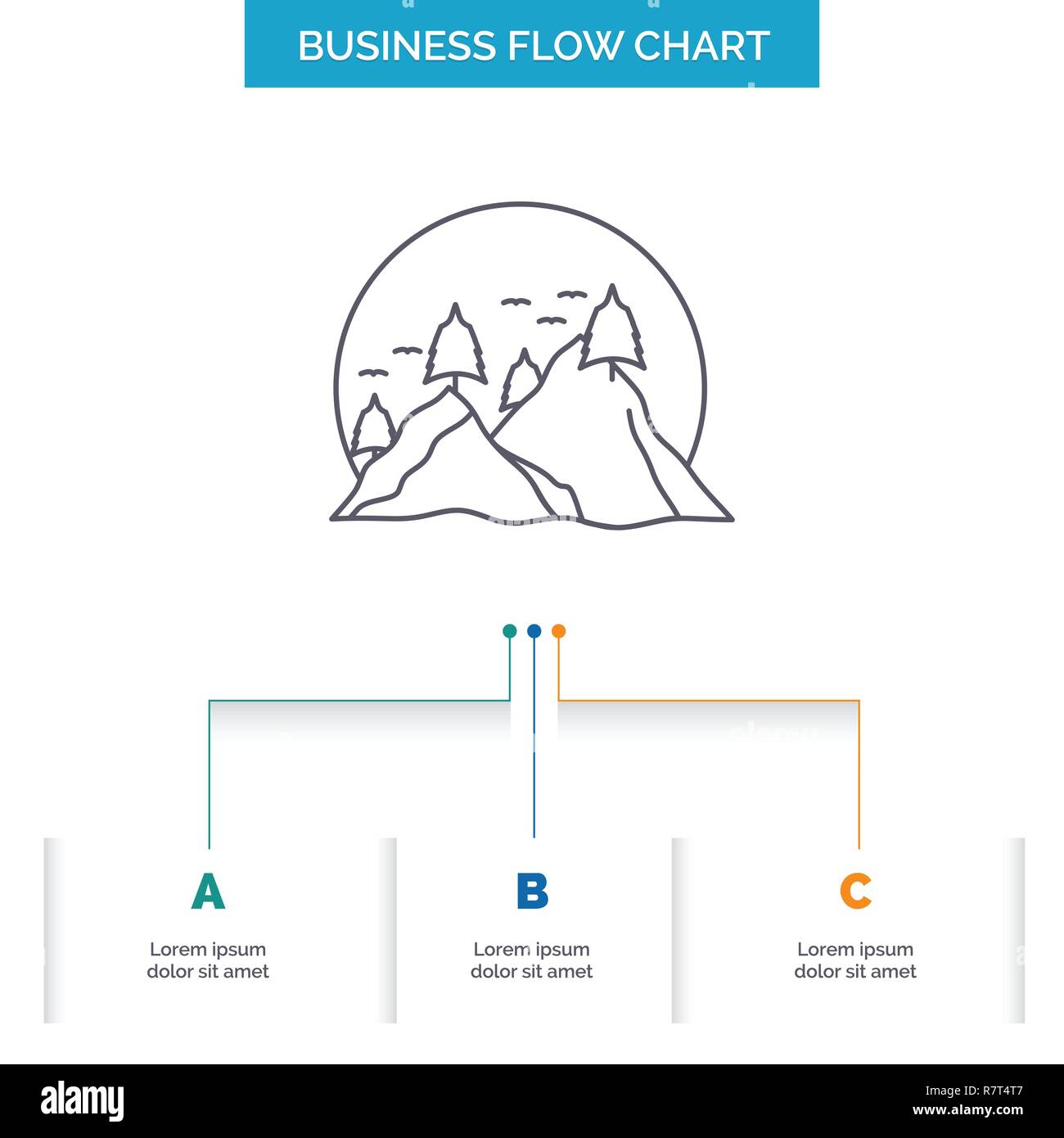 Mountains scenery and flow environment Stock Vector Images - Alamy