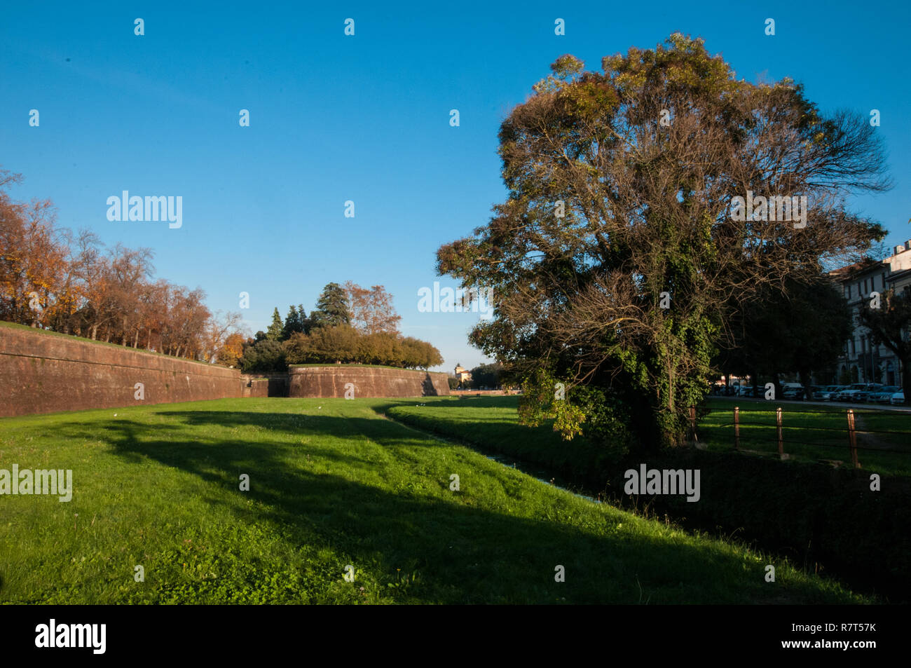 Lucca. The impressive ancient city walls Stock Photo - Alamy