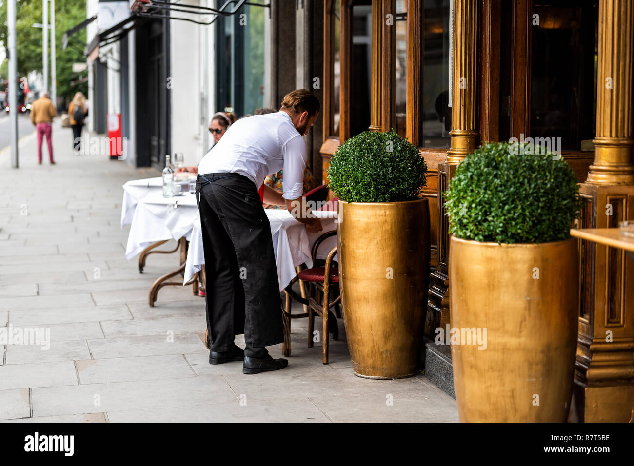 Sidewalk outside outdoors tables dining street cafe hi-res stock ...