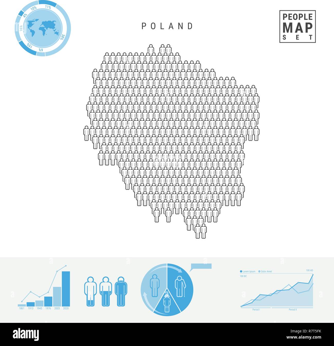 Poland People Icon Map. People Crowd in the Shape of a Map of Poland ...