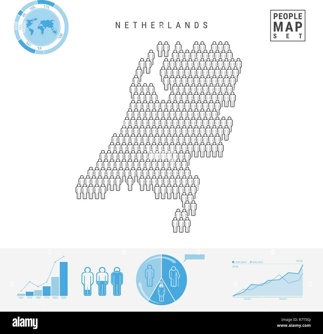 Netherlands People Icon Map. People Crowd in the Shape of a Map of ...