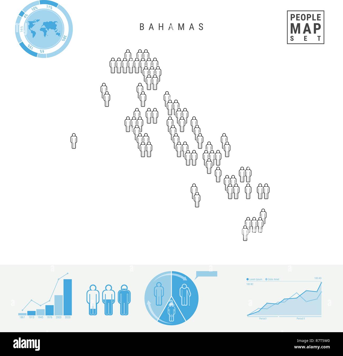 Bahamas People Icon Map. People Crowd in the Shape of a Map of Bahamas ...