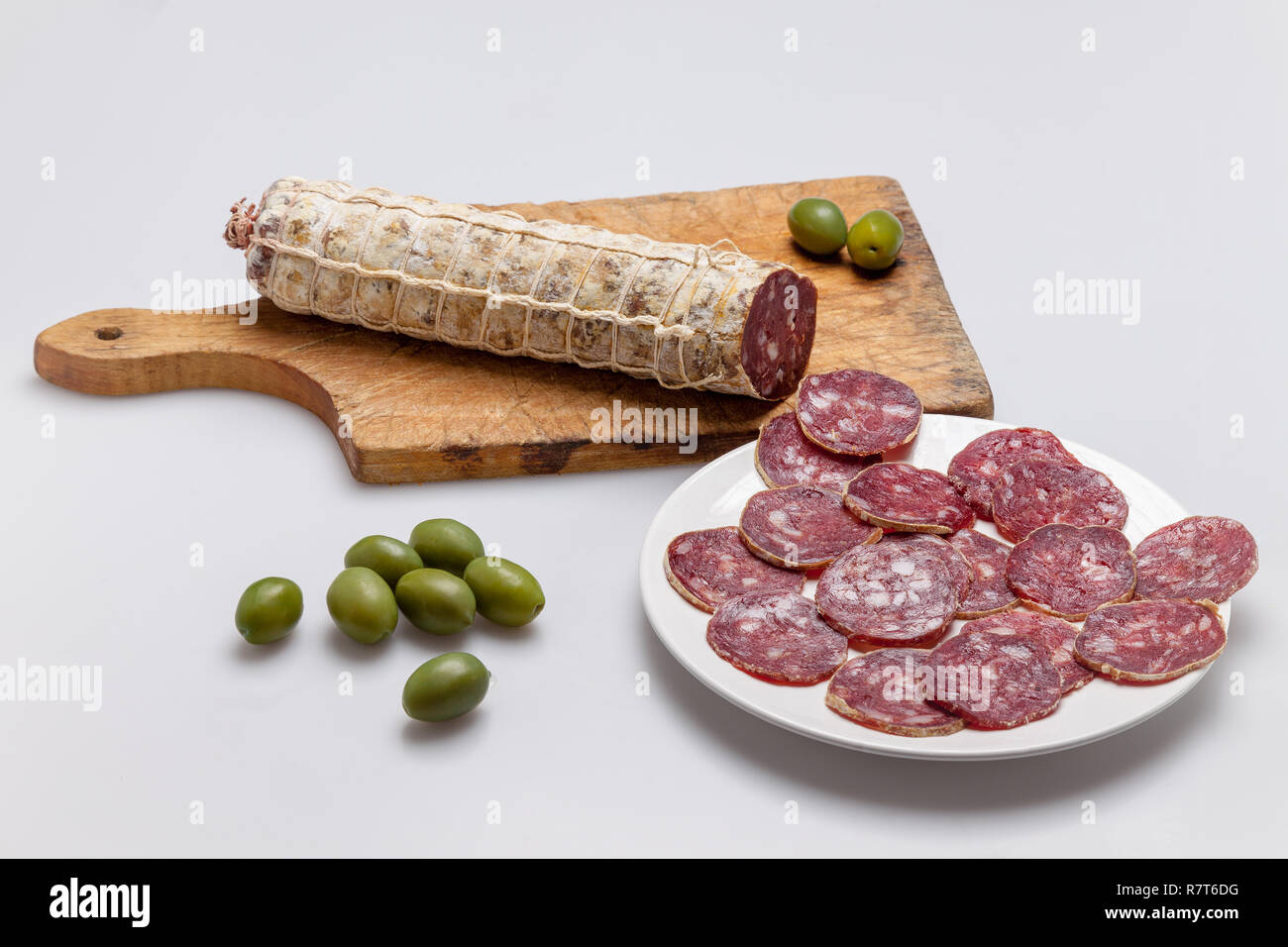 Salami slices hi-res stock photography and images - Alamy