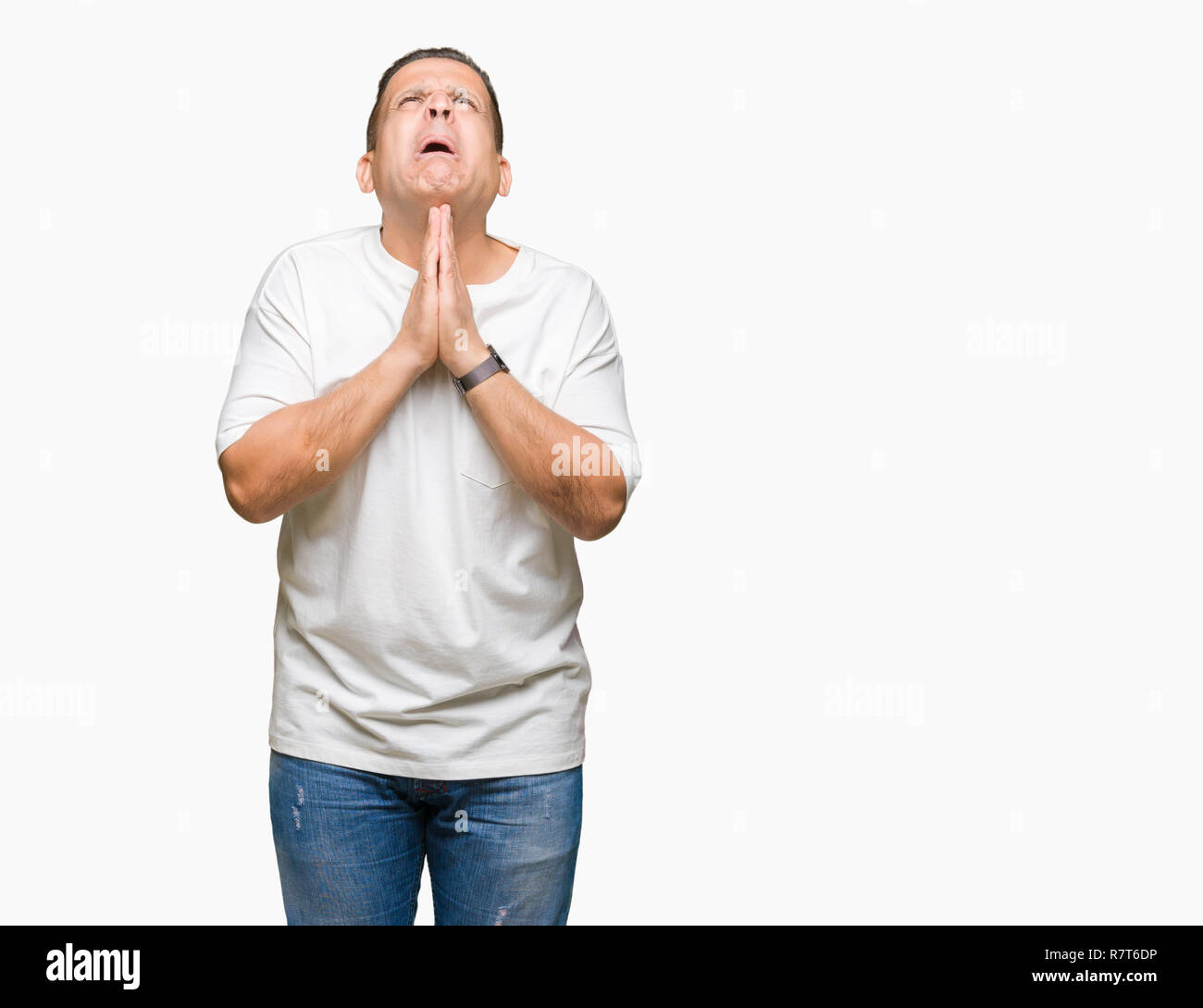 Old man asking for help Cut Out Stock Images & Pictures - Alamy