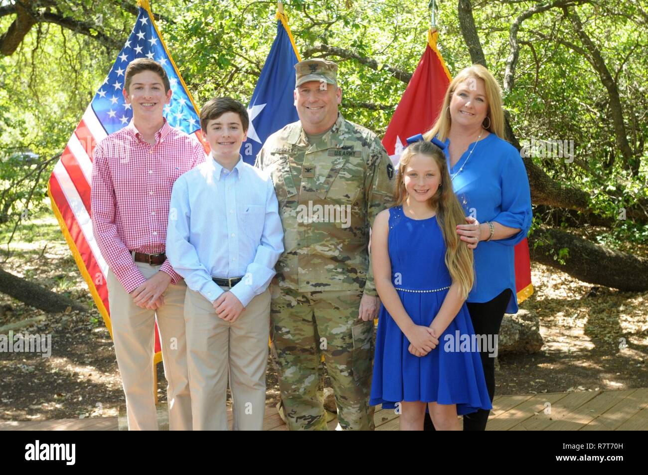 Col. Scott Kingsley, 36th Infantry Division Chief of Staff, and his ...