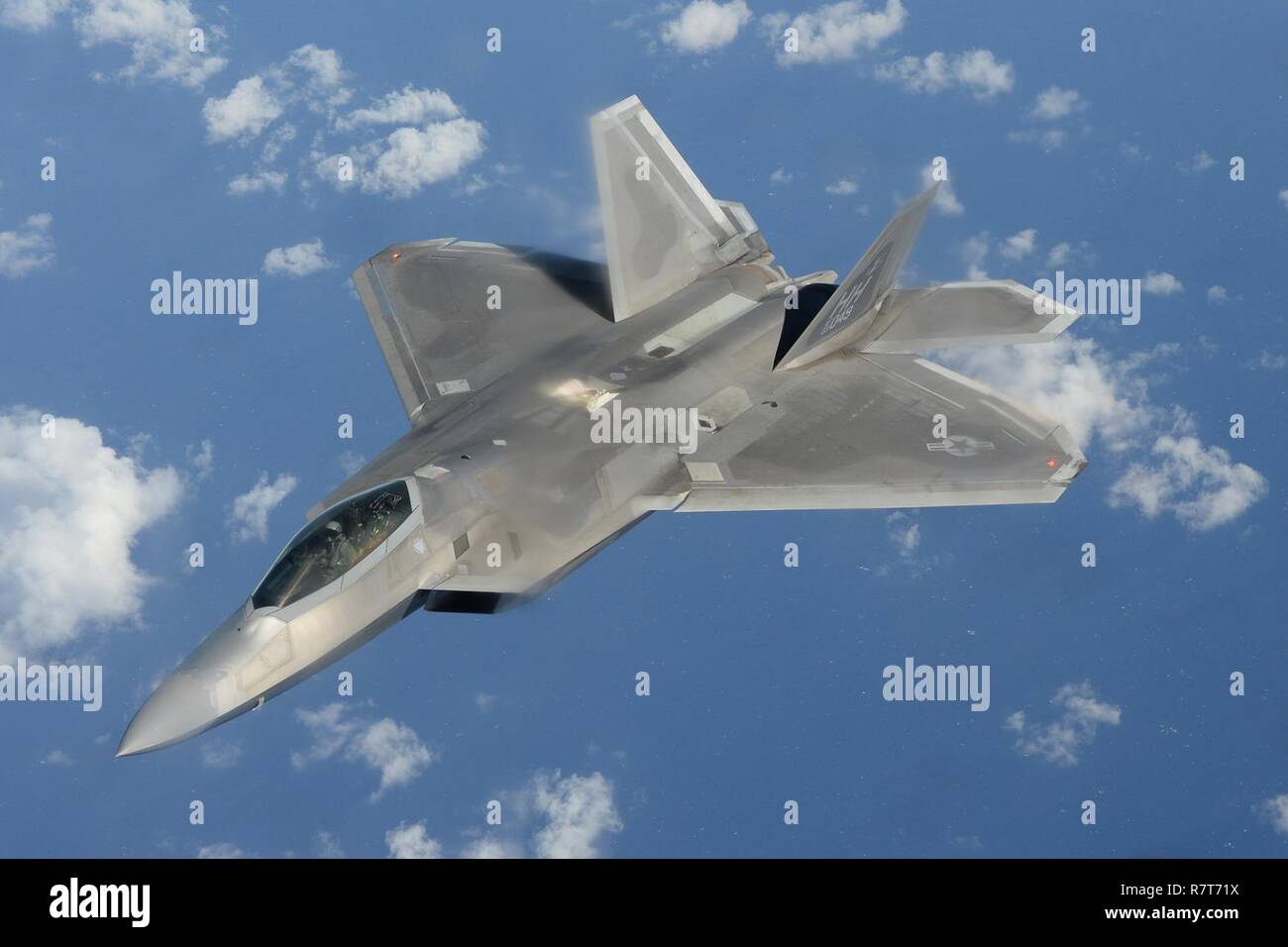 F-22 Raptors from the 154th Wing, Hawaii Air National Guard refuel from ...