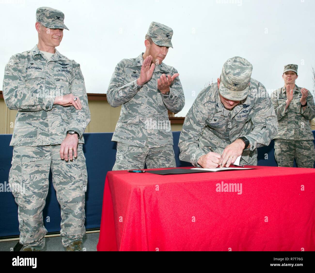 From left, U.S. Air Force Col’s. Charles Henderson, John Klein, and ...