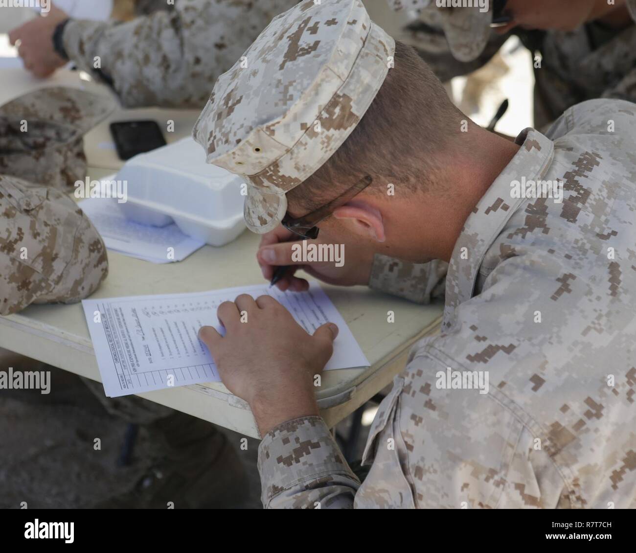 U.S. Marine Corps Cpl. Blake Cannon, a low altitude air defense gunner ...