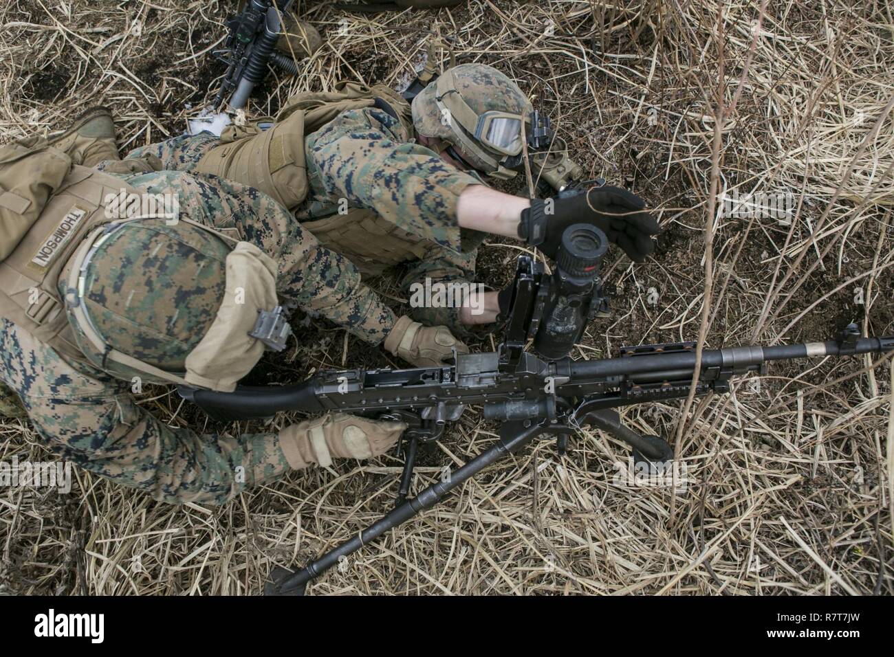 U.S. Marines Cpl. Jourdan Thompson, left, and Lance Cpl. Jose Caraballo ...