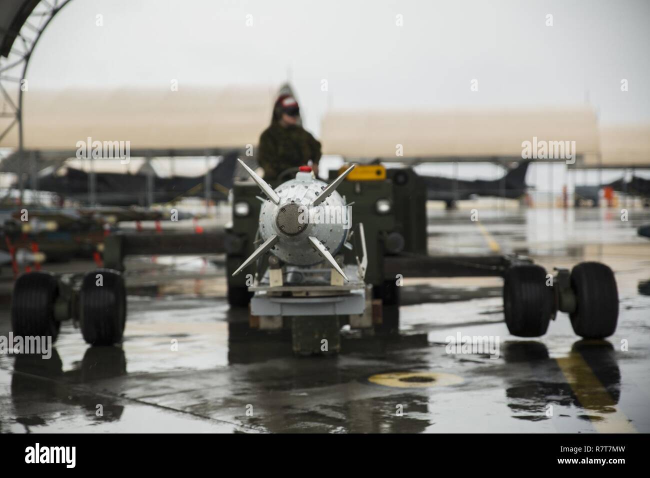 Ordnance sits on a loader during hot-reload training at Marine Corps ...
