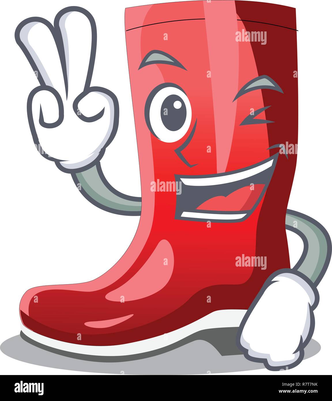 Two finger single of boots isolated on mascot Stock Vector Image & Art ...