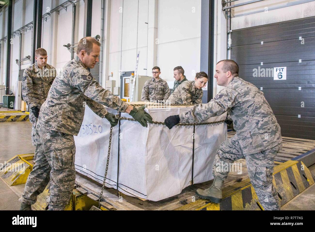 U.S. air transportation personnel with the 139th Logistics Readiness ...
