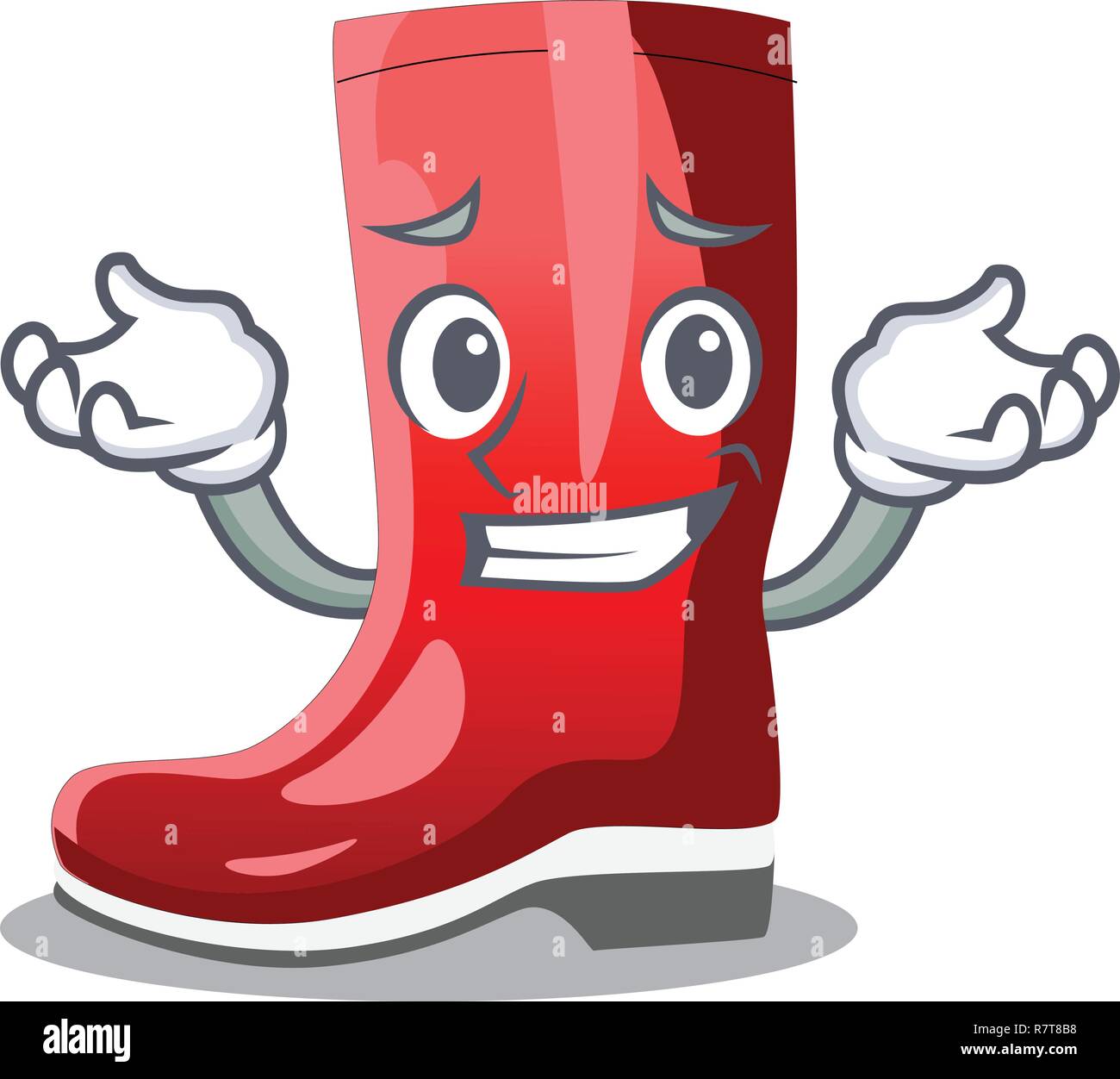 Grinning single of boots isolated on mascot Stock Vector Image & Art ...