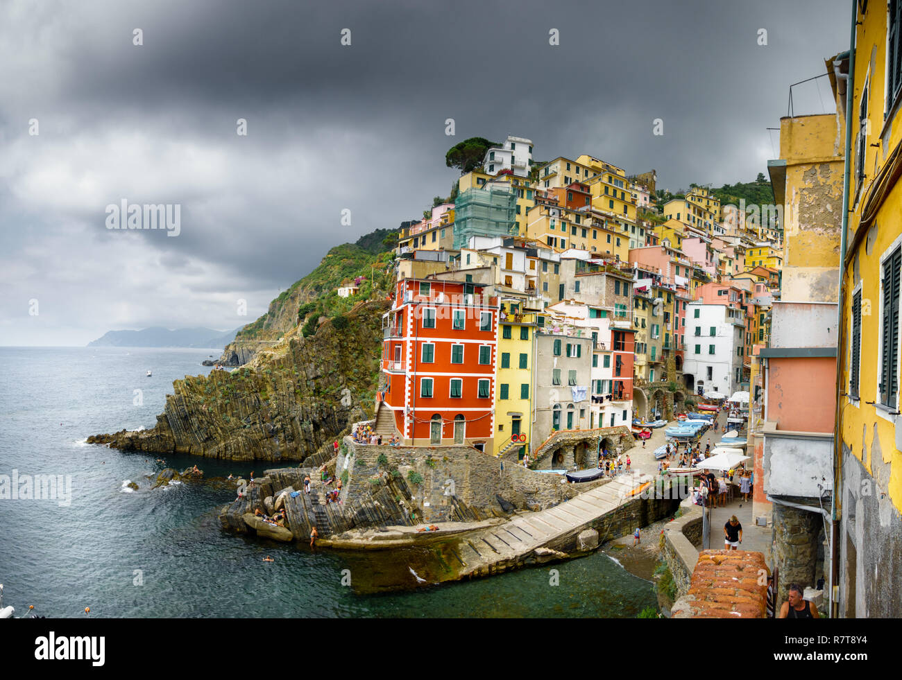 Residential buildings by sea Stock Photo - Alamy