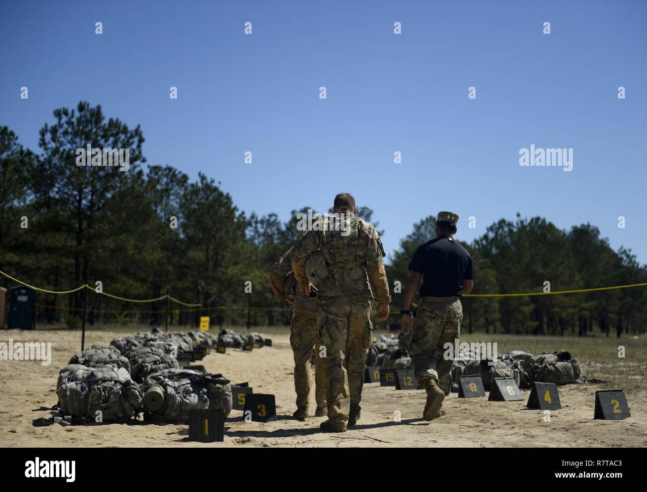 U.S. Army Rangers take a five-minute break between events during the ...