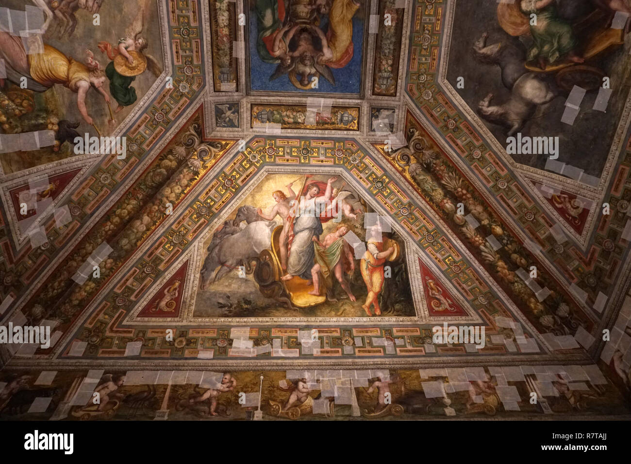 FERRARA, ITALY - SEPTEMBER 29 2018 - Medieval paintings in Estense ...