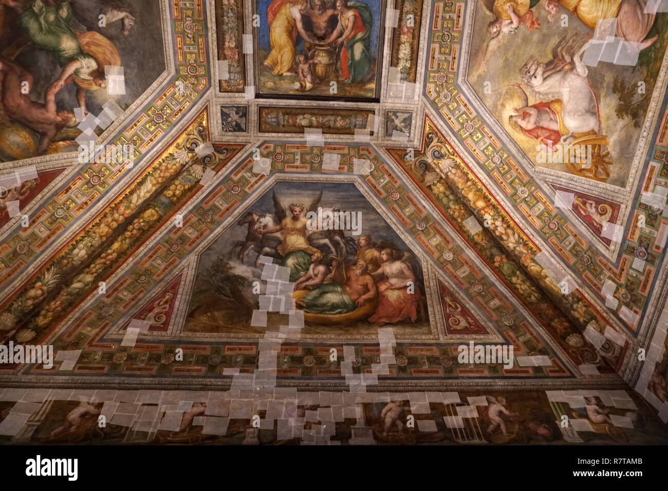 FERRARA, ITALY - SEPTEMBER 29 2018 - Medieval paintings in Estense ...