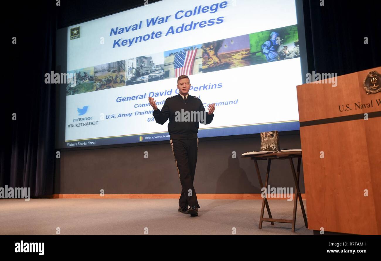 NEWPORT, R.I. (April 3, 2017) Gen. David G. Perkins, commanding general ...