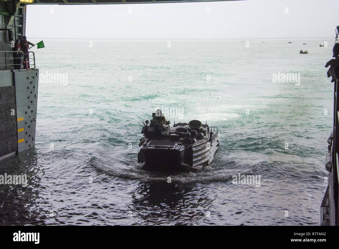 ATLANTIC OCEAN (April 5, 2017) An AAV-P7/A1 amphibious assault vehicle ...