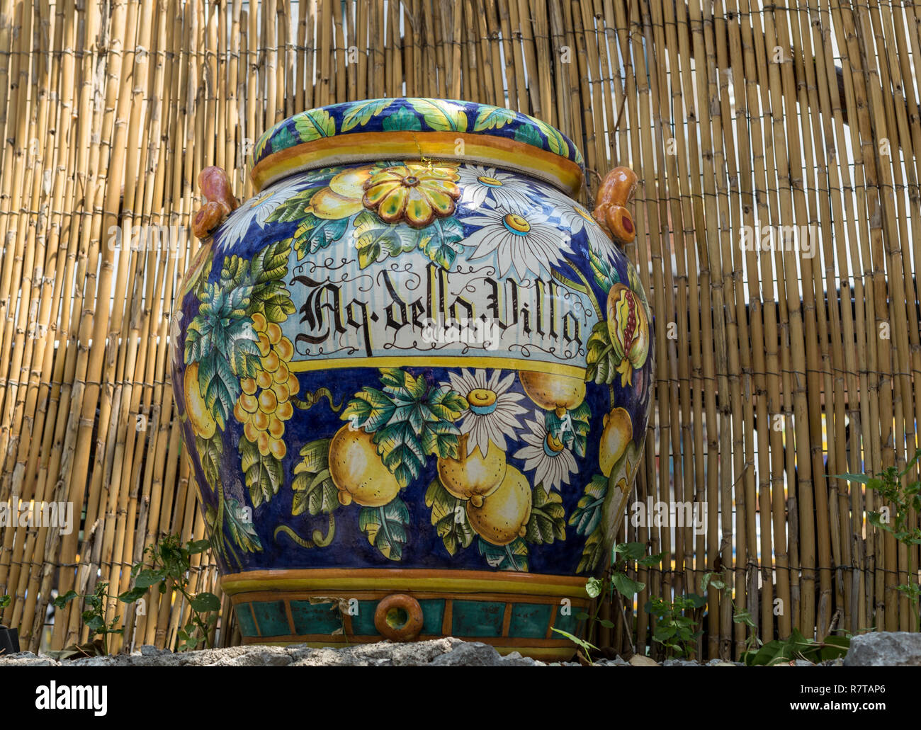 Ravello, Italy - June 16, 2017: Artistic ceramic products for sale in ...