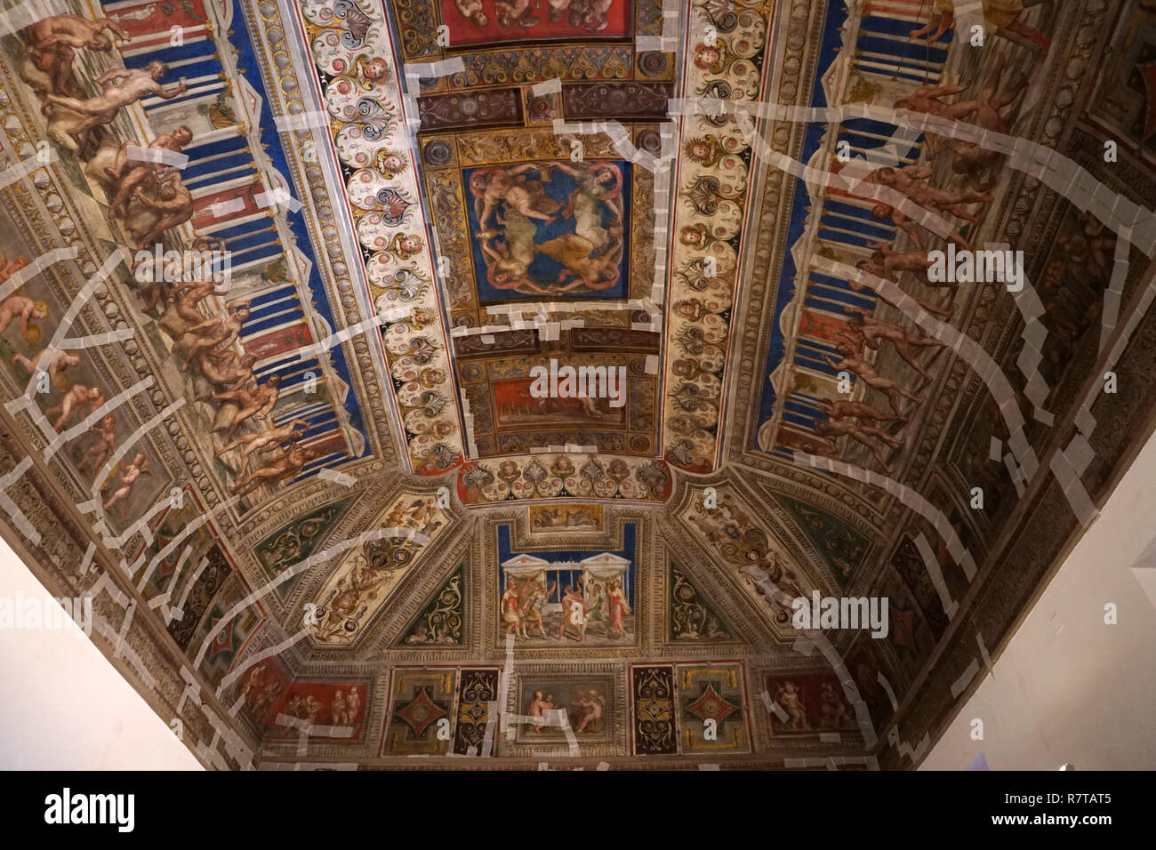 FERRARA, ITALY - SEPTEMBER 29 2018 - Medieval paintings in Estense ...