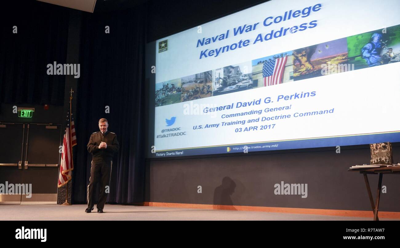 NEWPORT, R.I. (April 3, 2017) Gen. David G. Perkins, commanding general ...