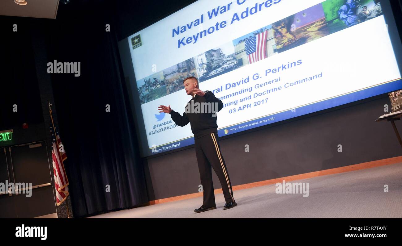 NEWPORT, R.I. (April 3, 2017) Army Gen. David G. Perkins, commanding ...