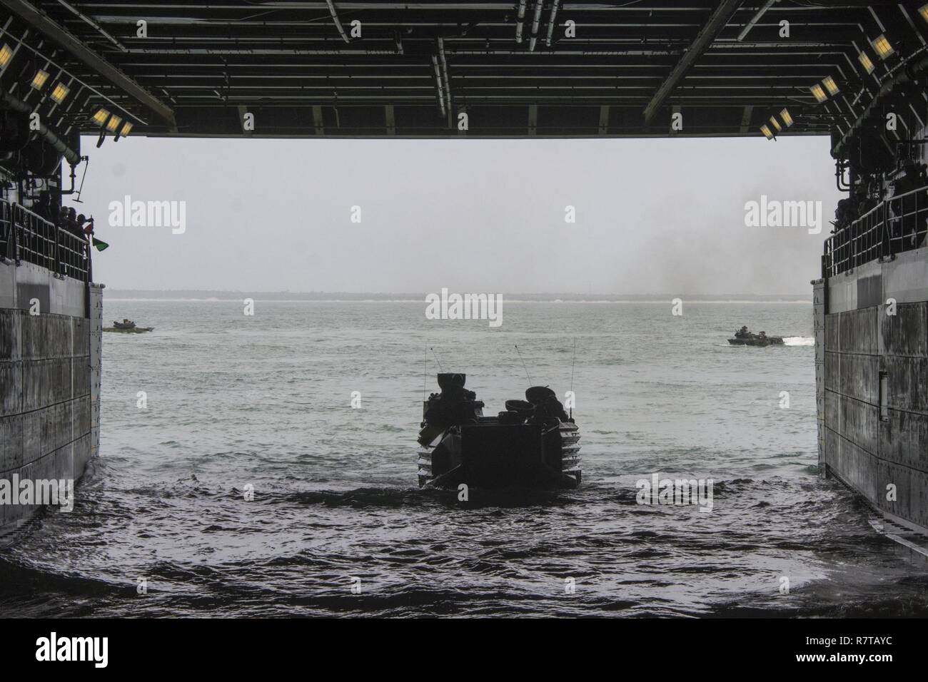 ATLANTIC OCEAN (April 5, 2017) An AAV-P7/A1 amphibious assault vehicle ...