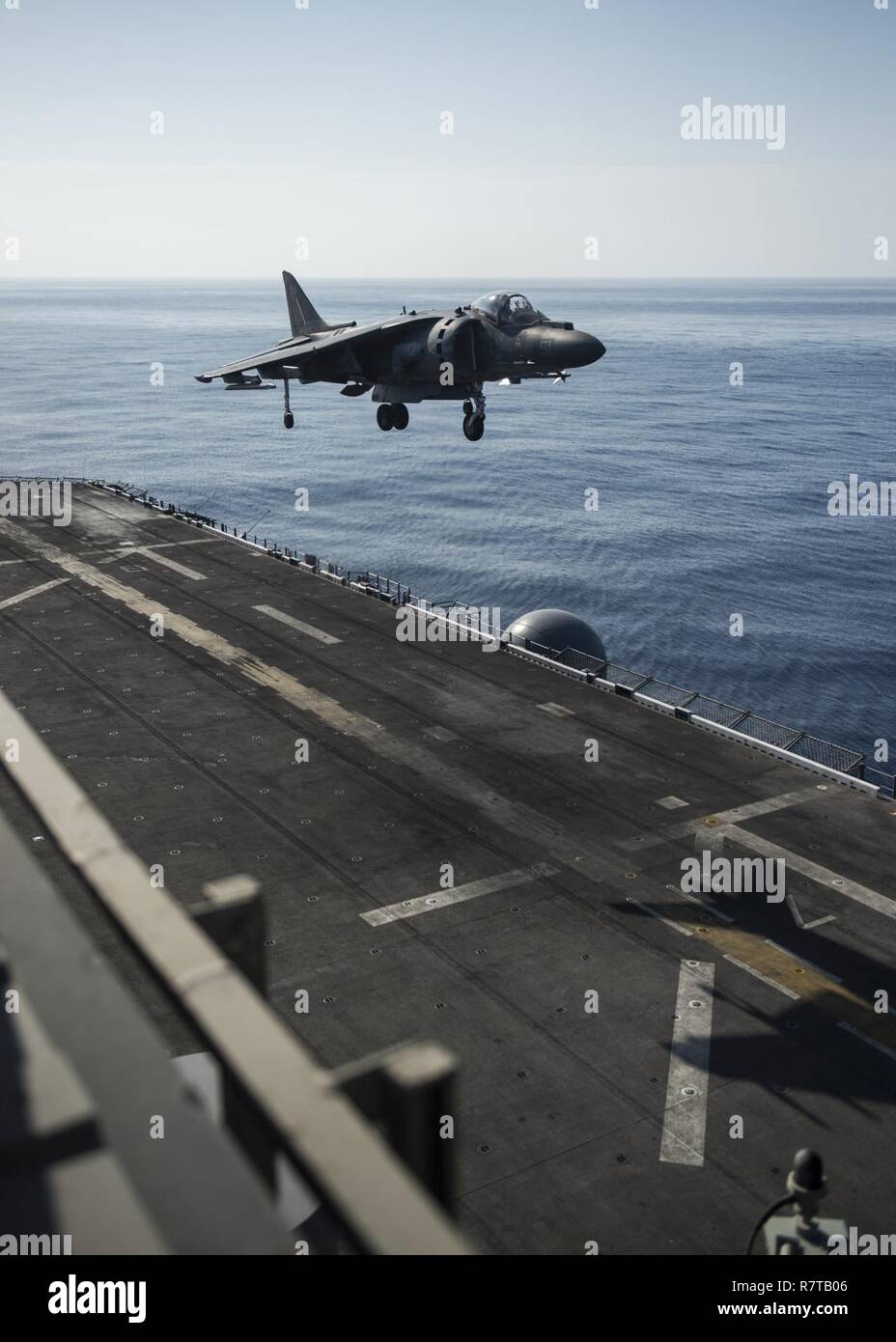 SOUTH CHINA SEA (April 6, 2017) An AV-8B Harrier, assigned to the Ridge ...