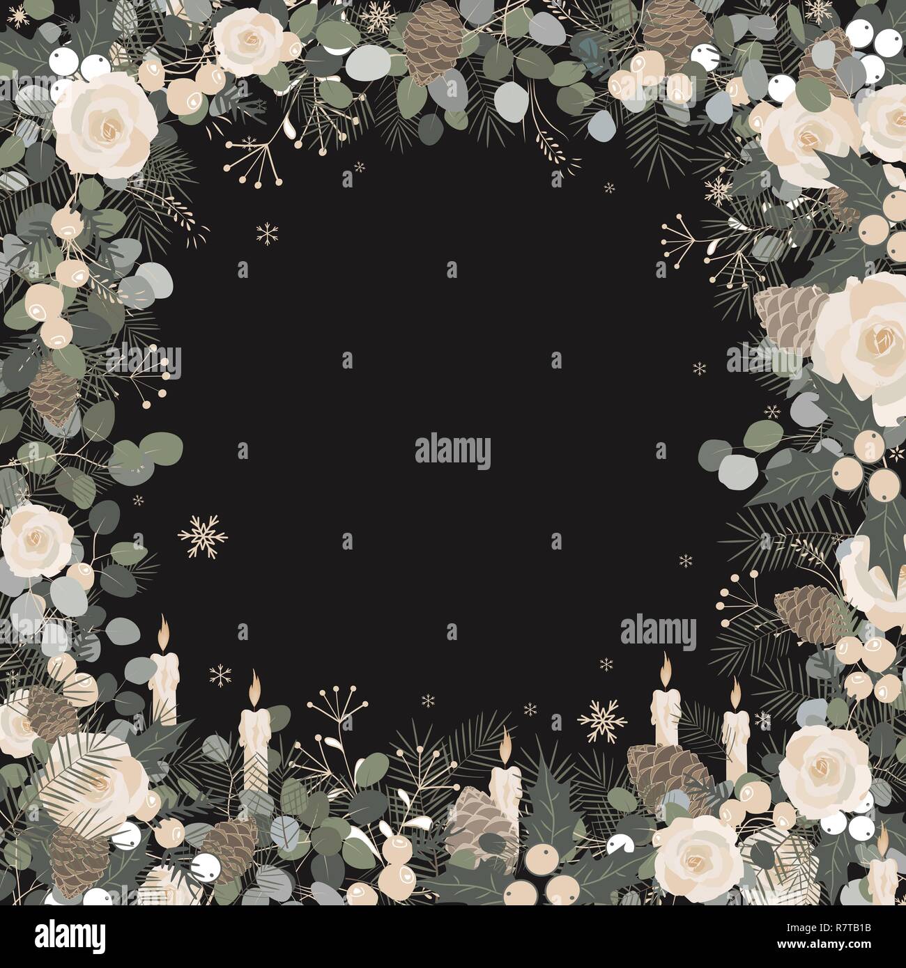 Christmas composition on background Stock Vector Images - Alamy