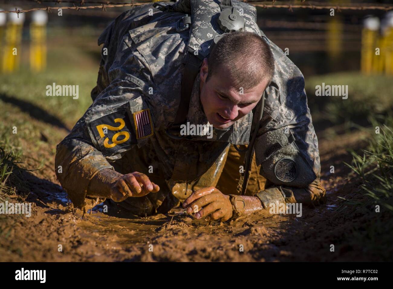 U.S. Army Ranger 1st Lt. Mason Gibbons, from U.S. Army Alaska, low ...