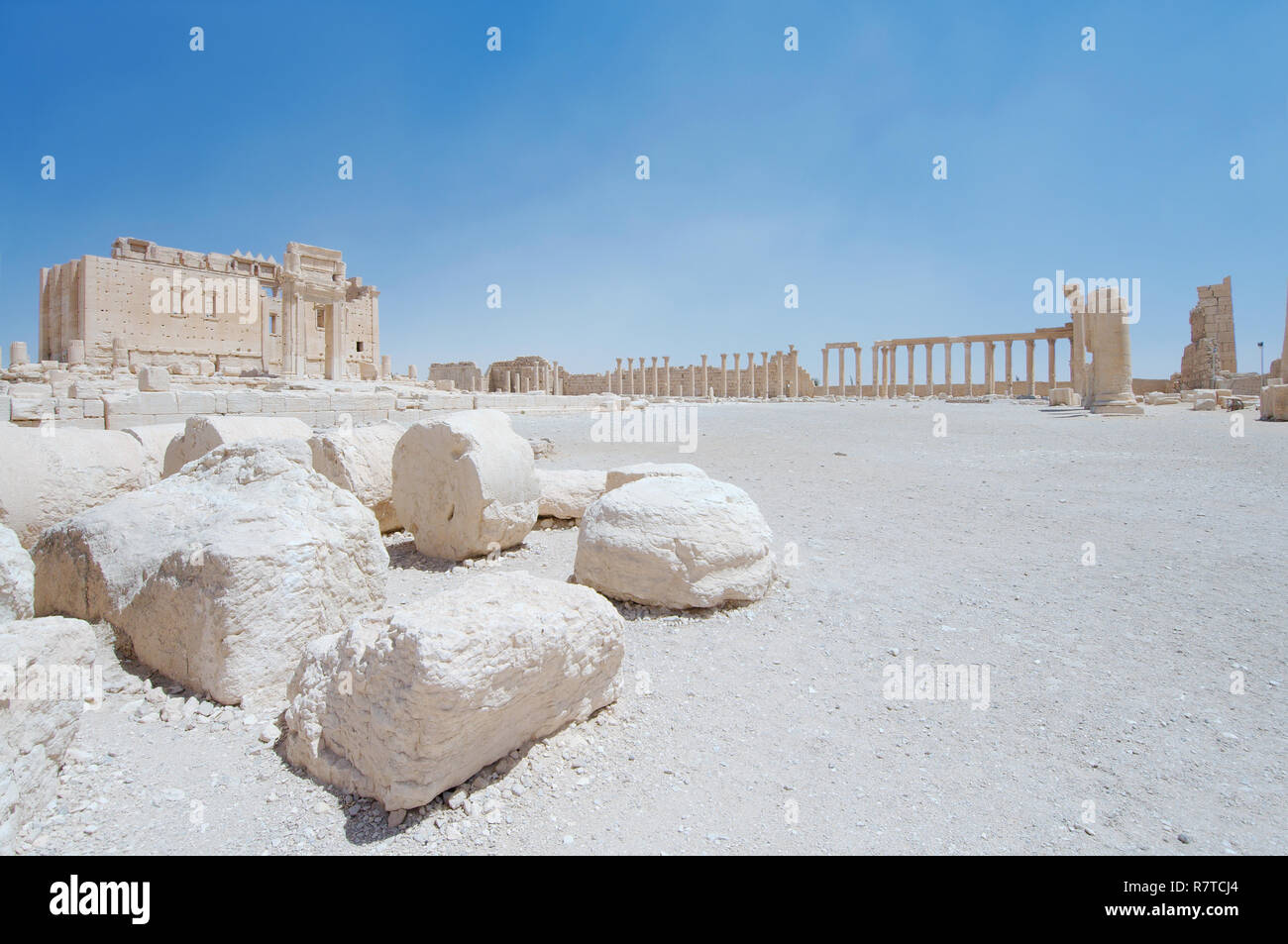 Temple of Bel, ruins, Palmyra, Tadmur, Palmyra District, Homs ...