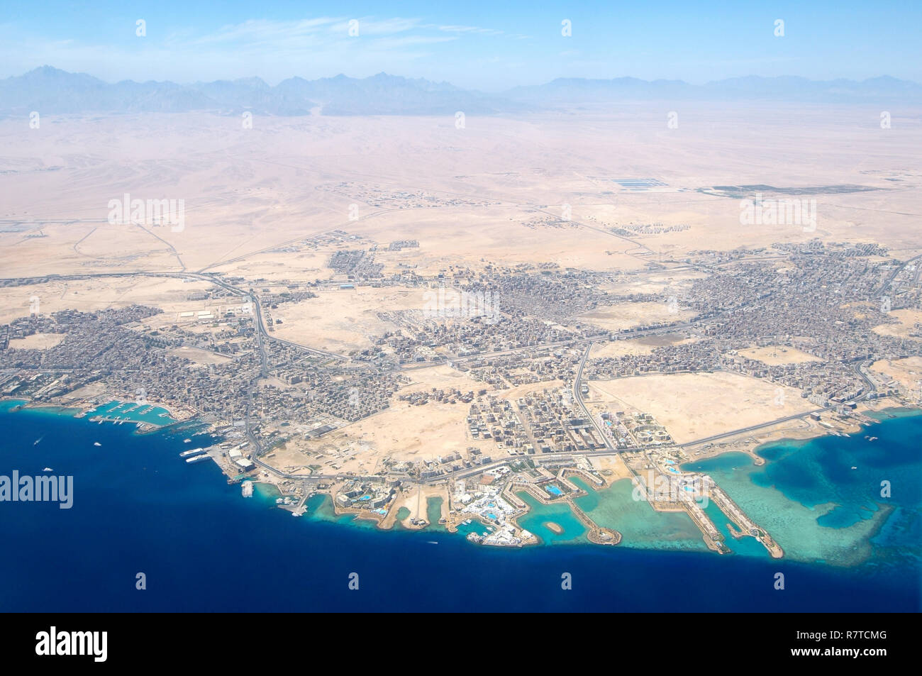 Aerial view, Hurghada, Red Sea, Egypt Stock Photo - Alamy